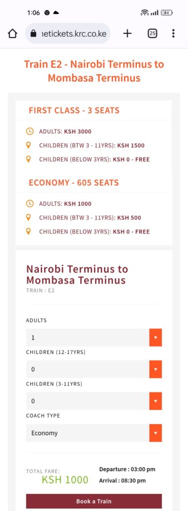 Step-by-Step Guide on How to Book the SGR (Standard Gauge Railway ...